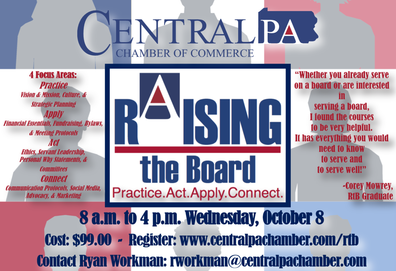 Raising the Board – Central PA Chamber of Commerce