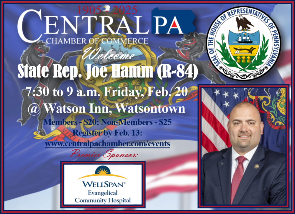 Legislative Event: State Rep. Joe Hamm – Central PA Chamber of Commerce